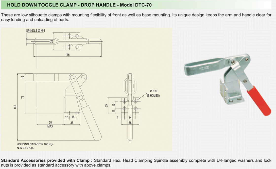 Miniature Toggle Clamps Push / Pull Action Toggle Clamp Miniature