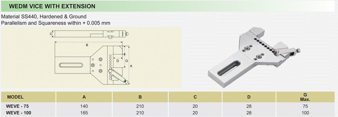 WEDM Vice With Extension